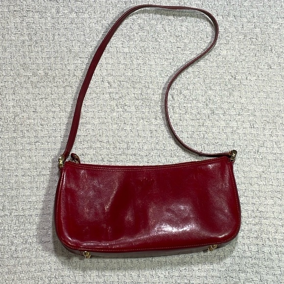 Monsac | Bags | Vintage Red Monsac Original Genuine Leather Handbag ...